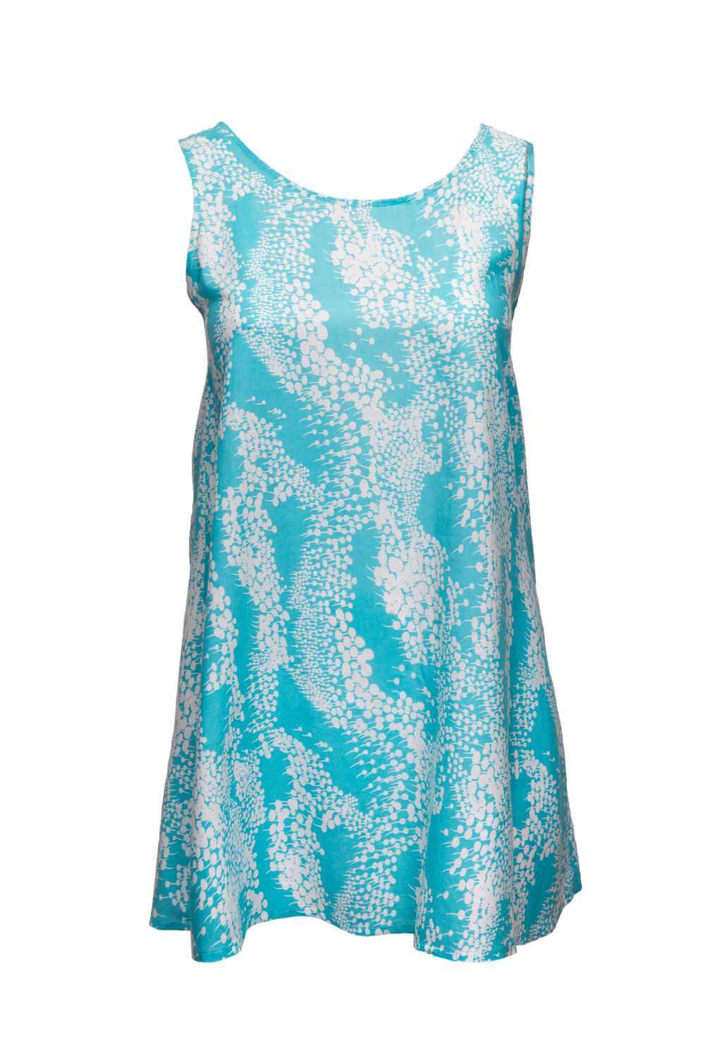A-line Sun Dress in Pollen Flower Design - Holley Day