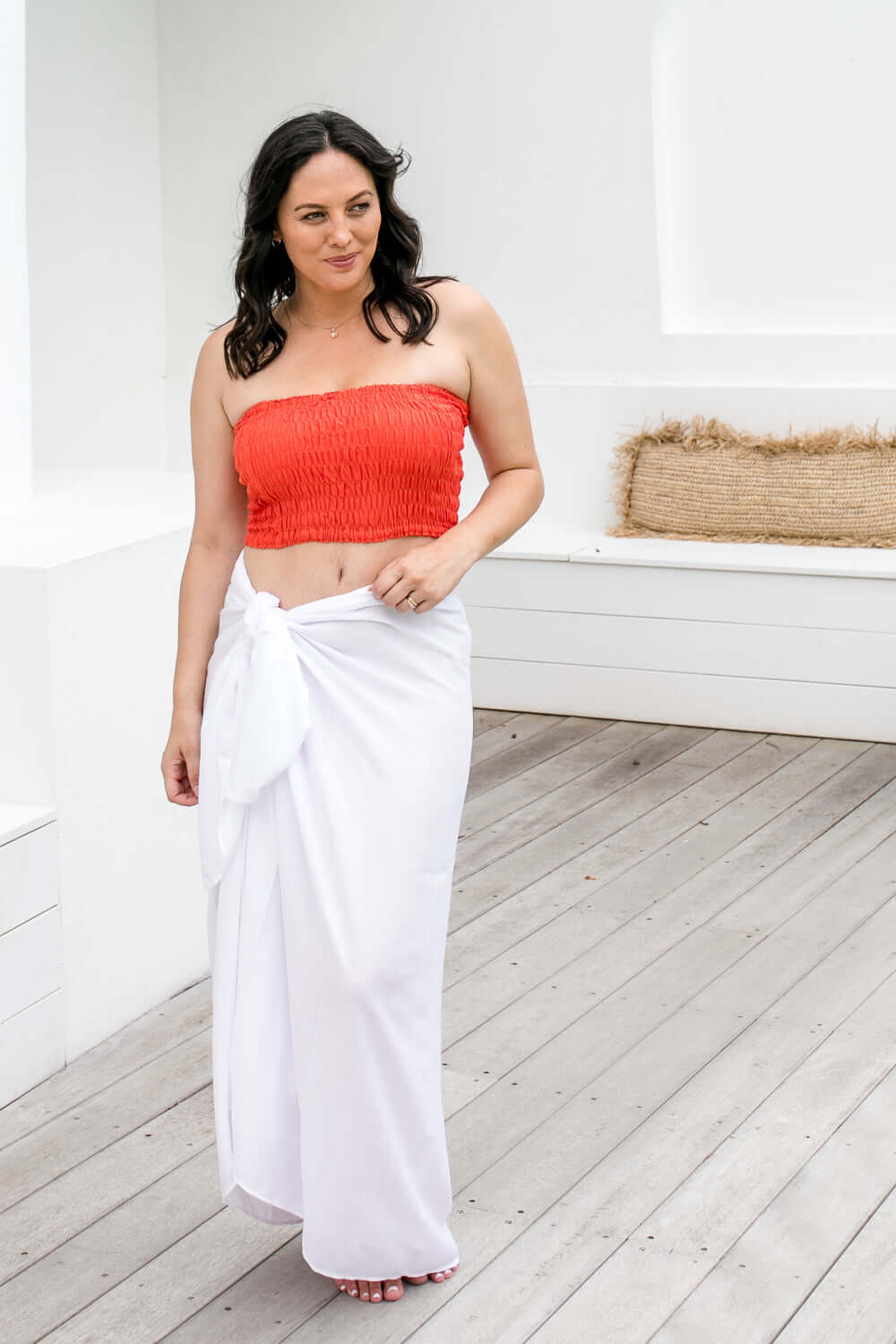 White Beach Sarong - Mens and Womens - Holley Day